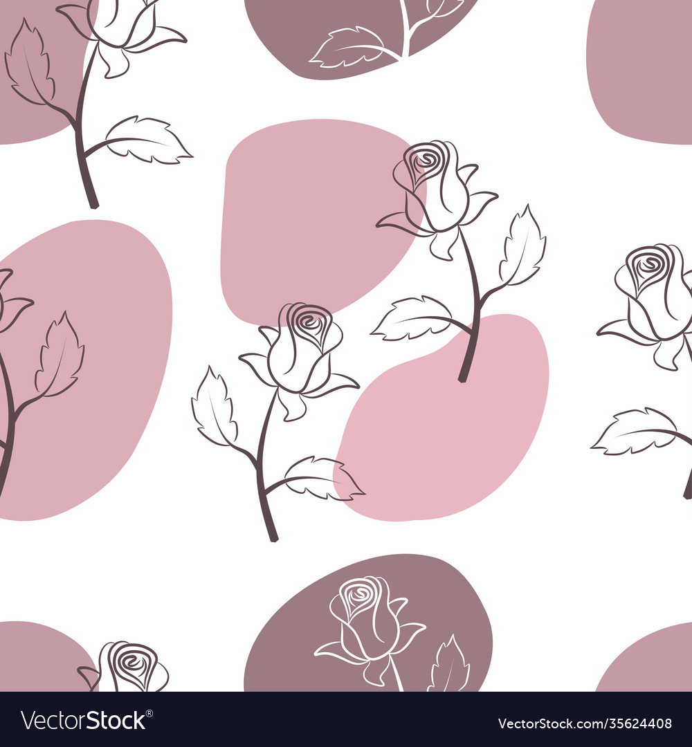 Rose seamless pattern image Royalty Free Vector Image