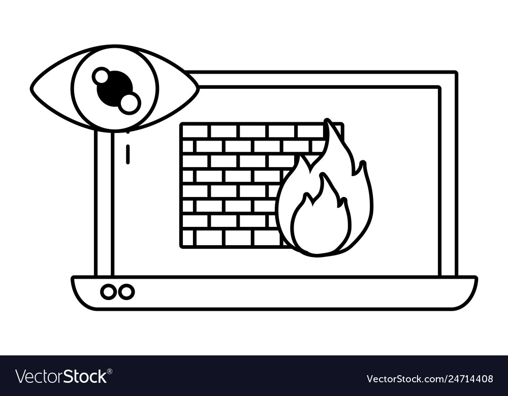 Security system cartoon Royalty Free Vector Image