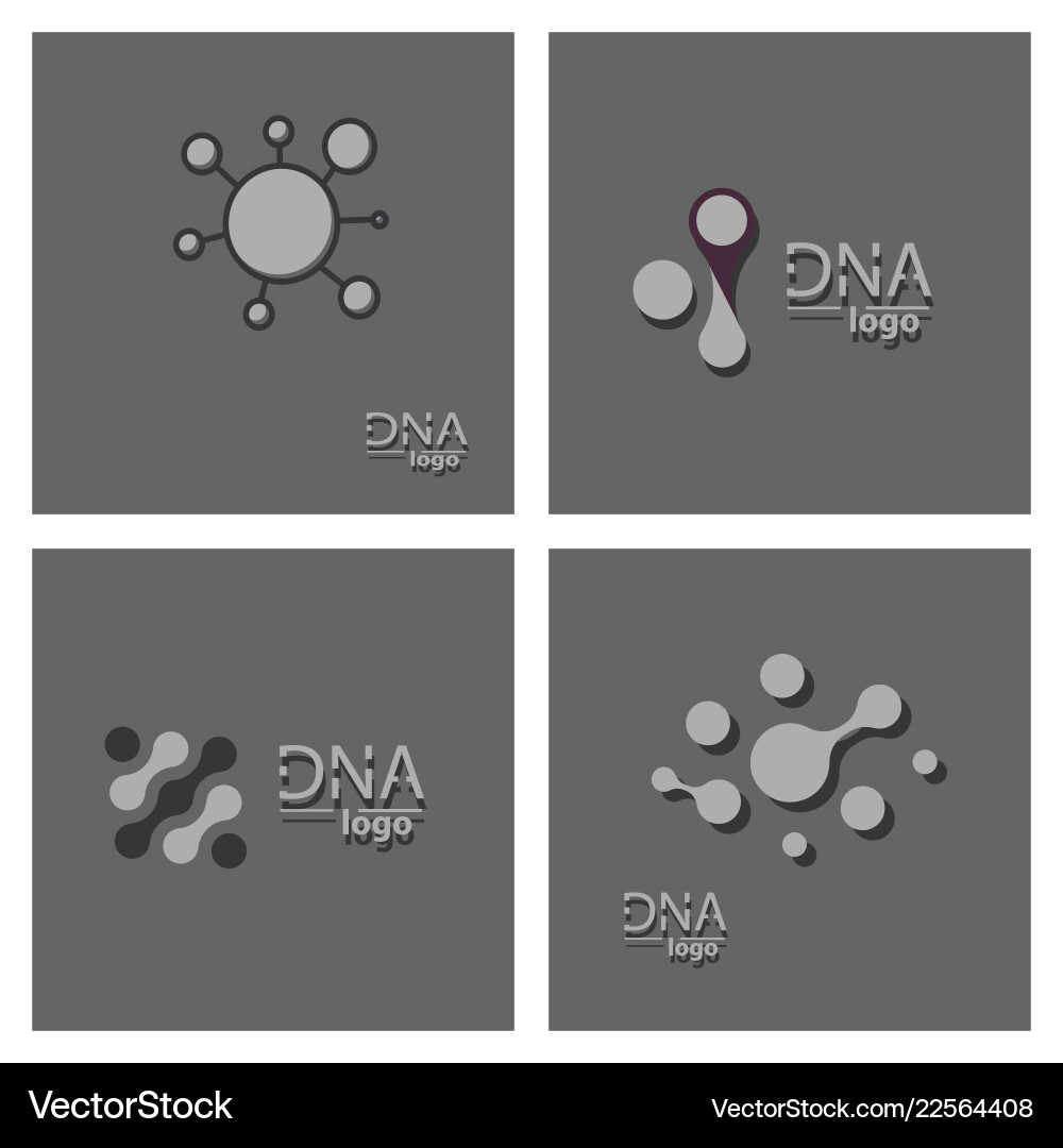 Set of dna design over white background Royalty Free Vector