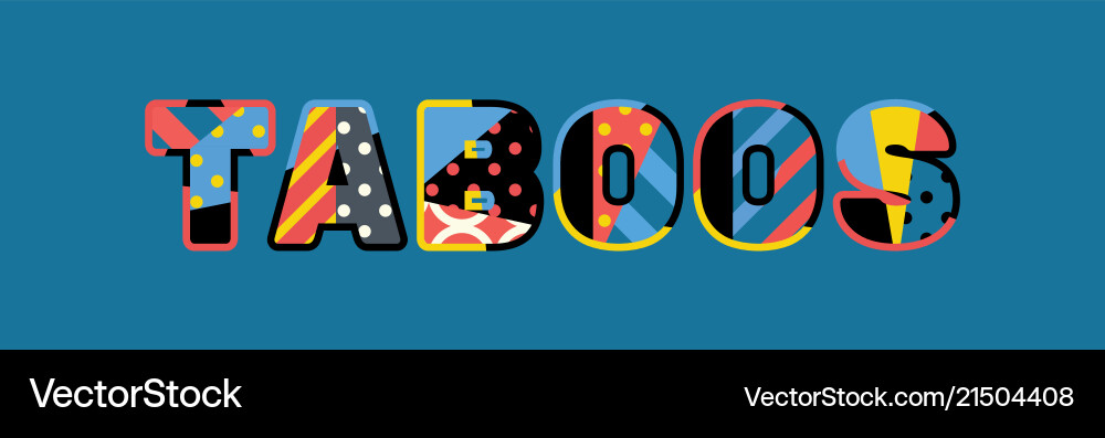 Taboos concept word art Royalty Free Vector Image