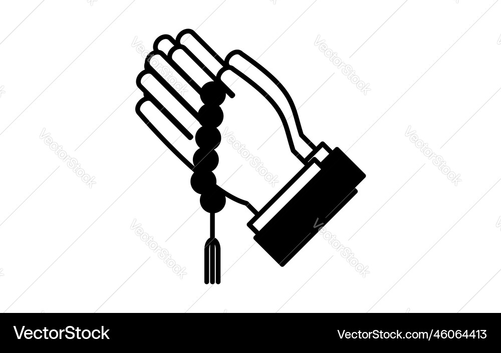 Black and white funeral icon worship Royalty Free Vector