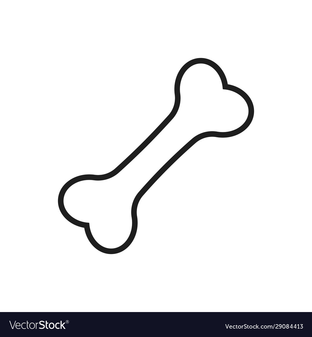 Bone on white background Royalty Free Vector Image