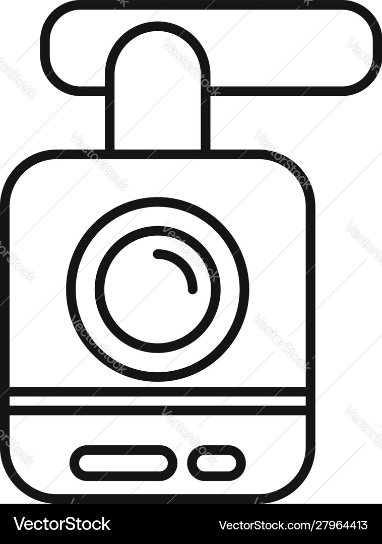 Car dvr recorder icon outline style Royalty Free Vector