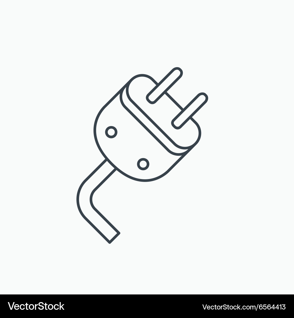 Electric plug icon electricity power sign Vector Image