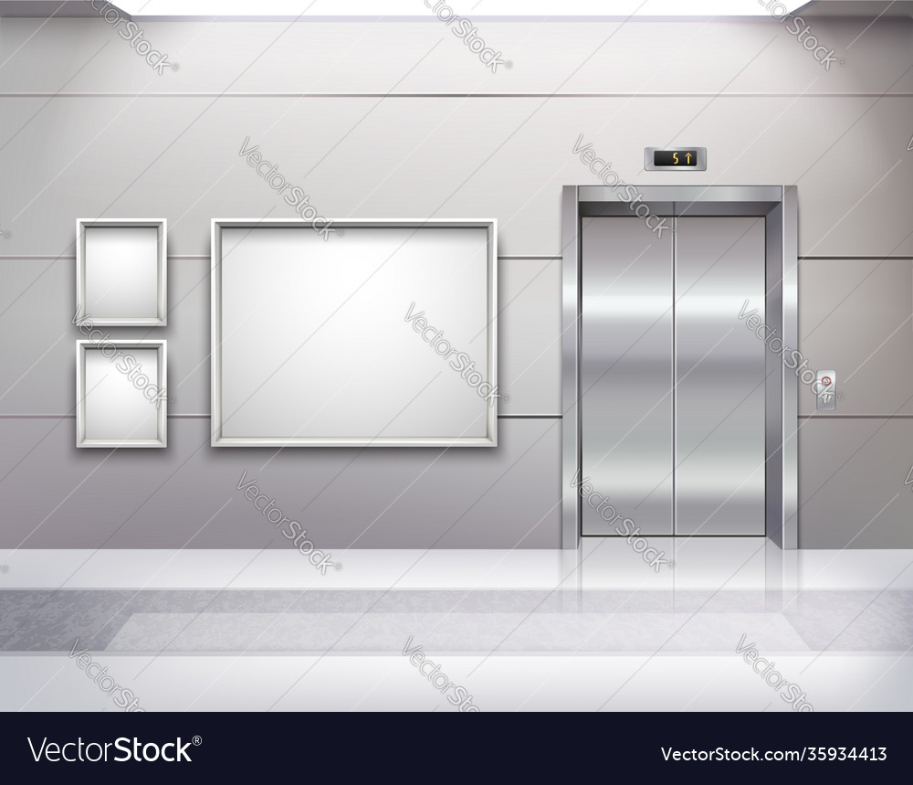 Elevator hall interior Royalty Free Vector Image