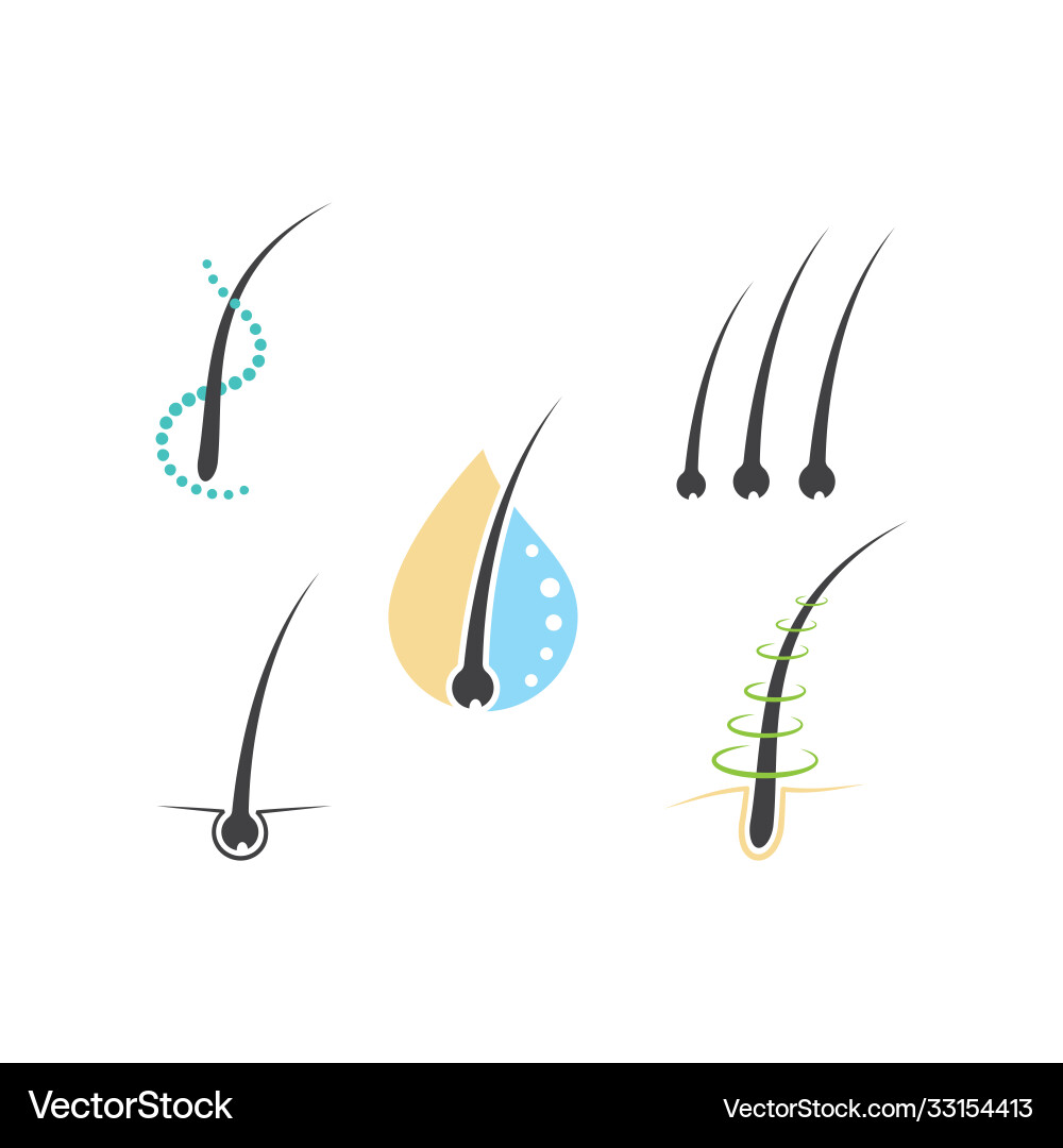 Follicle hair treatment Royalty Free Vector Image