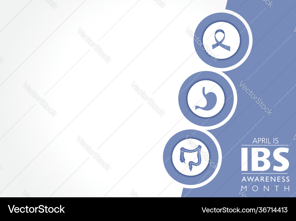 Irritable bowel syndrome ibs awareness month Vector Image