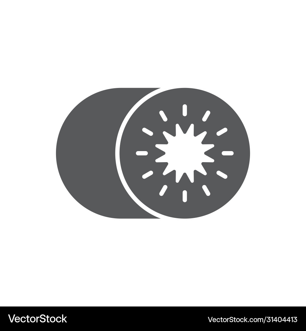 Kiwi fruit icon symbol isolated on white Vector Image