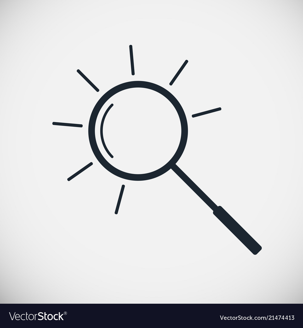 Magnifier line icon Royalty Free Vector Image - VectorStock