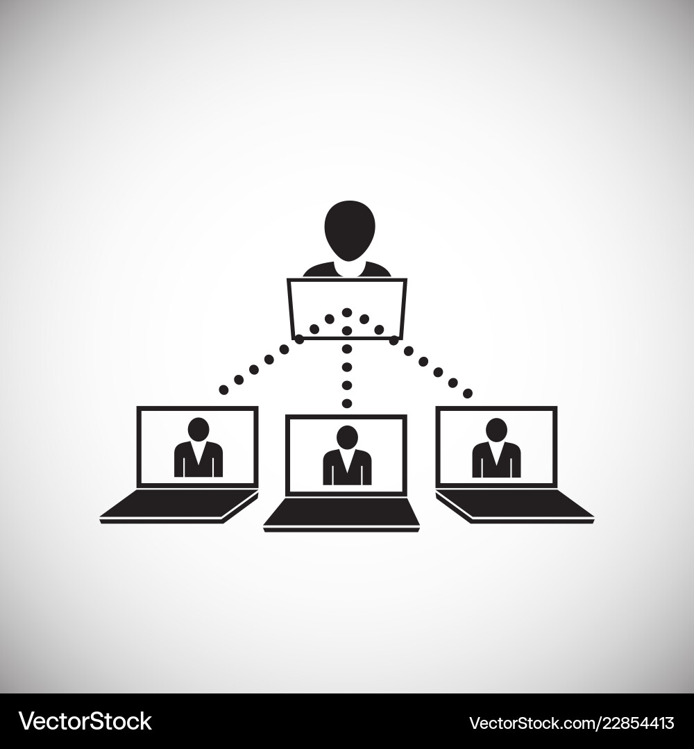 Network of connected people on white background Vector Image
