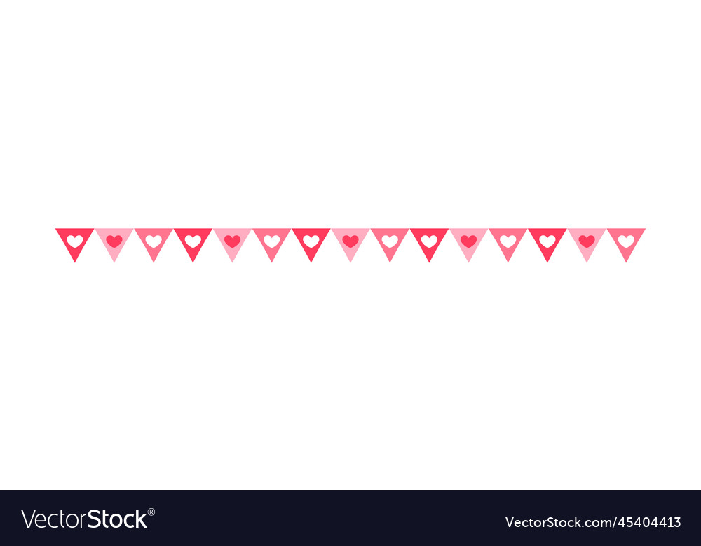 Pennant triangle flag with hearst pattern border Vector Image