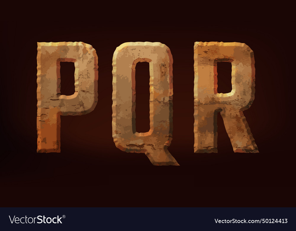 Rusty letters Royalty Free Vector Image - VectorStock