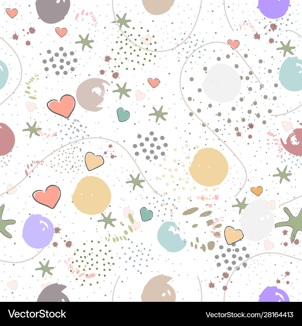 Seamless cute pattern with colorful air balloons Vector Image