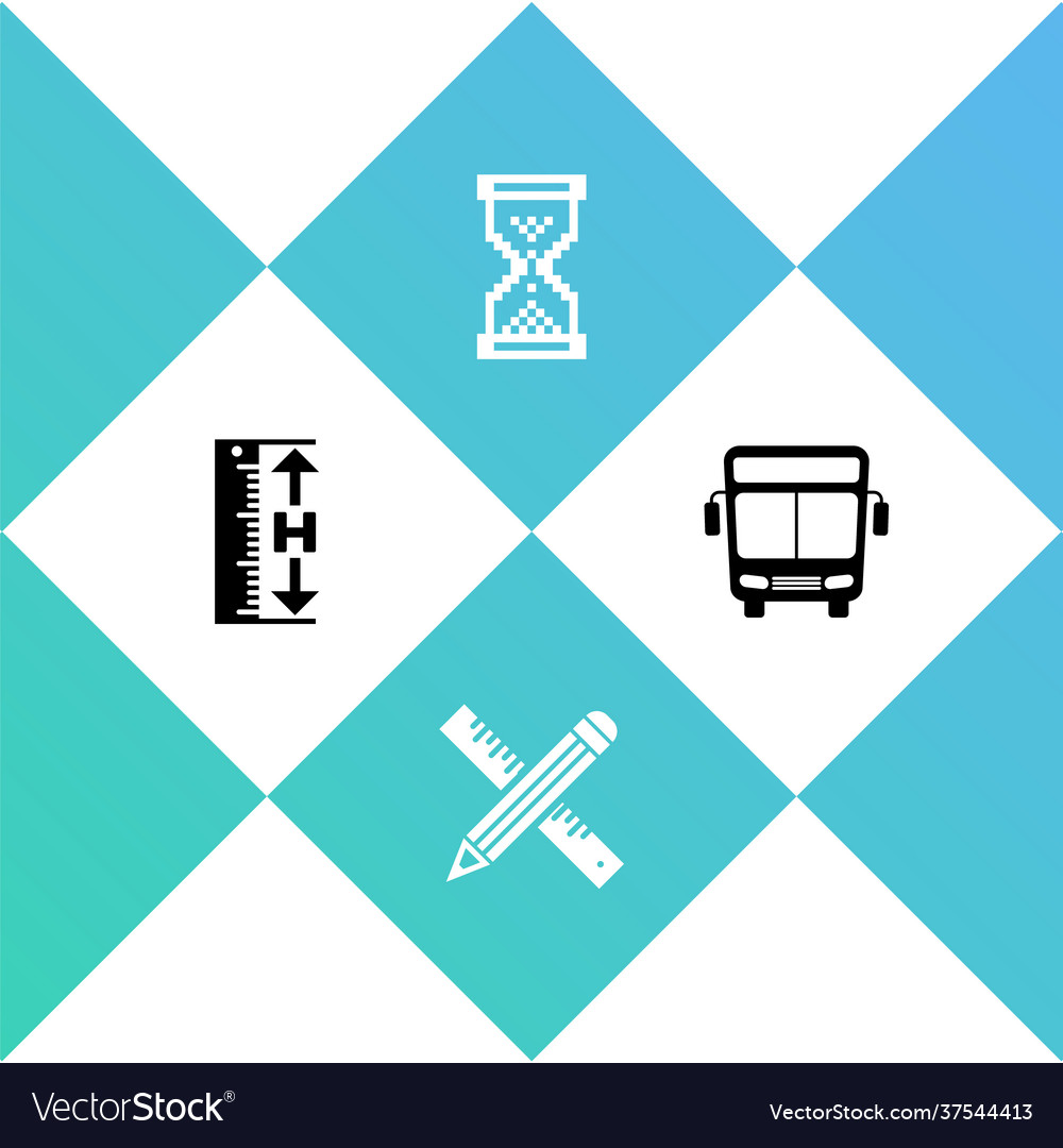 Set measuring height and length crossed ruler Vector Image Set measuring height and length crossed ruler Vector Image