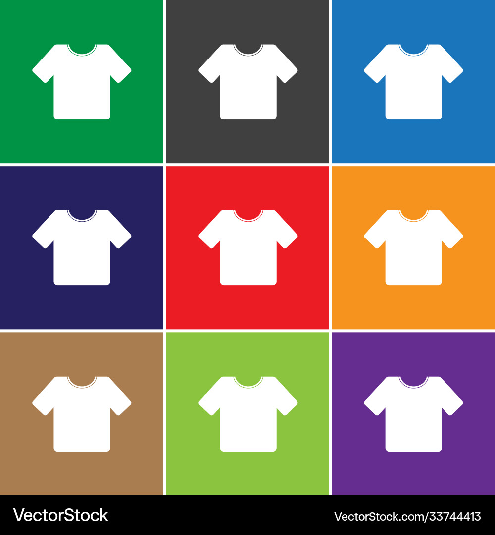 Shirt icon sign symbol flat Royalty Free Vector Image