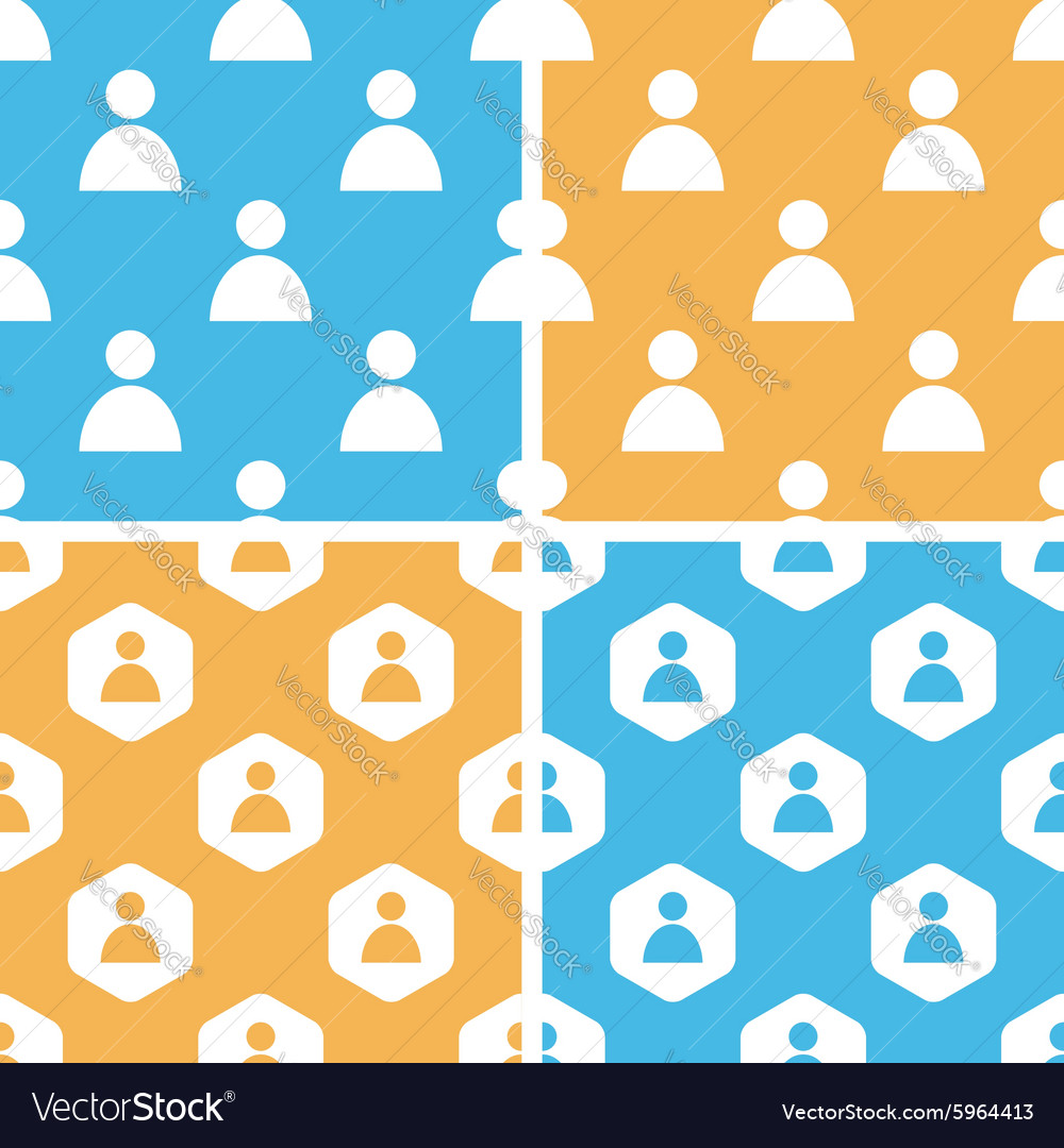 User pattern set colored Royalty Free Vector Image
