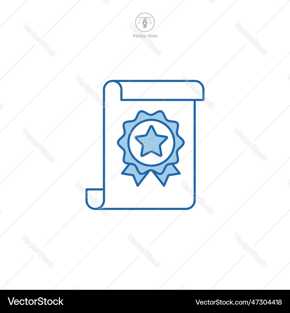 Certificate icon symbol template for graphic and Vector Image