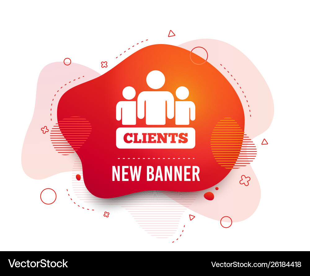 Clients sign icon group people symbol Royalty Free Vector