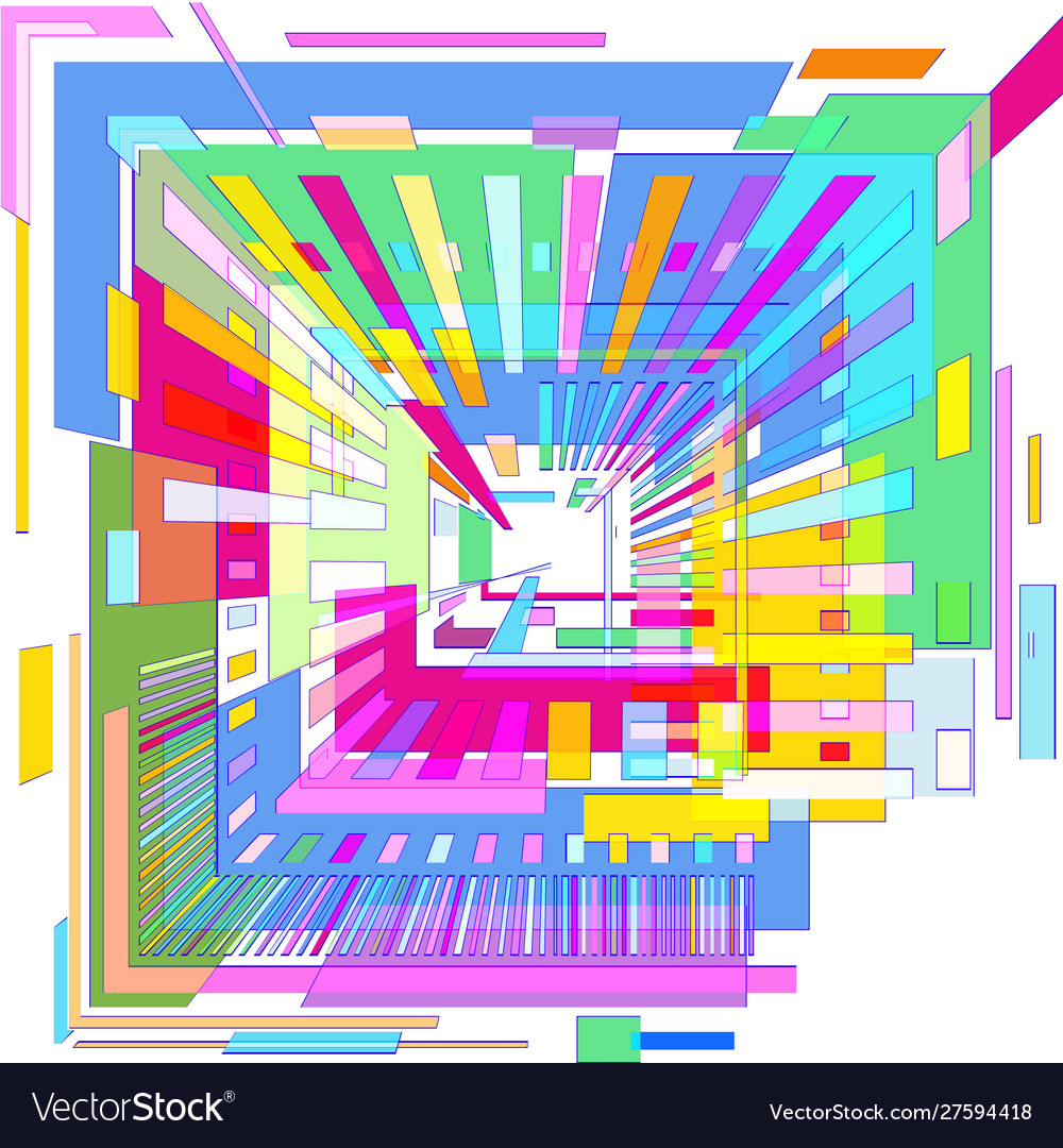 Colored 3d square Royalty Free Vector Image - VectorStock