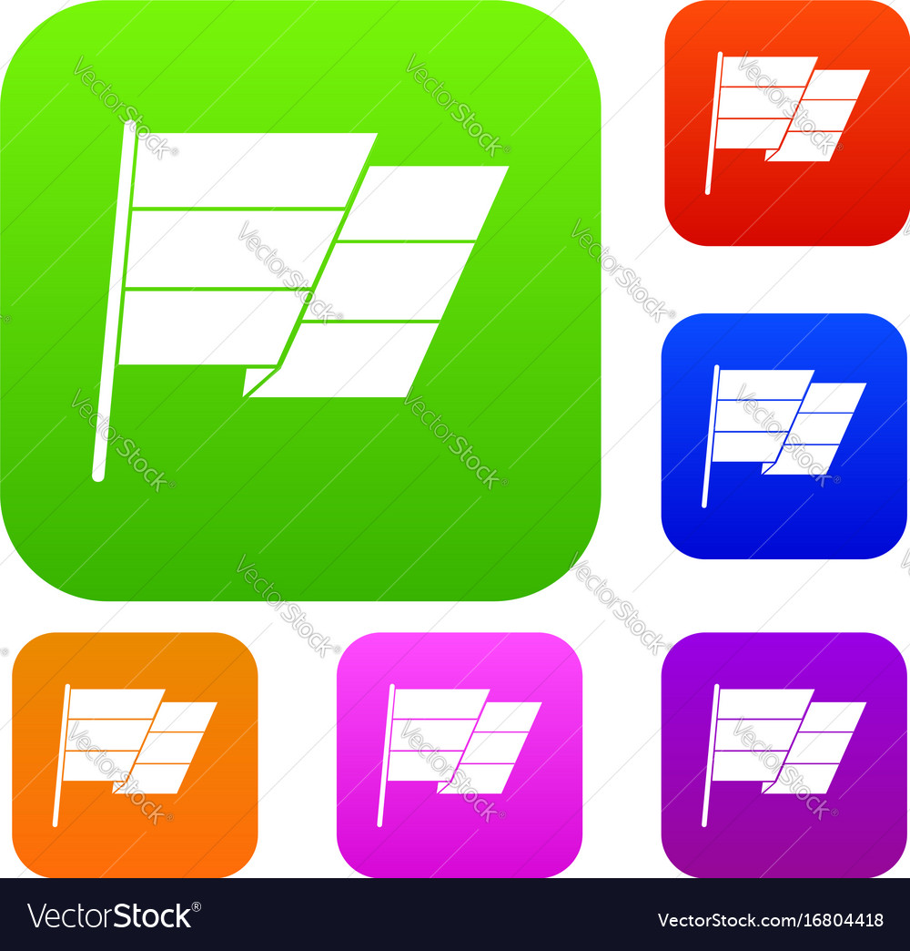 Flag set collection Royalty Free Vector Image - VectorStock