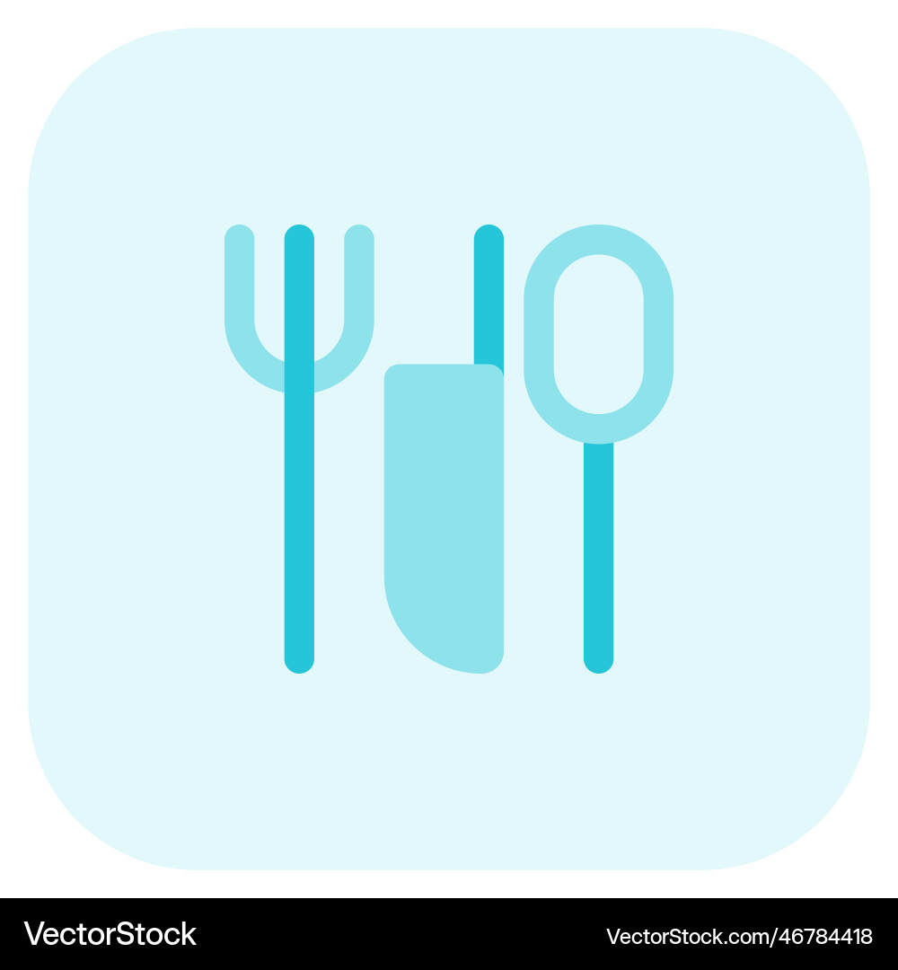 Flatware set a collection of cutlery Royalty Free Vector