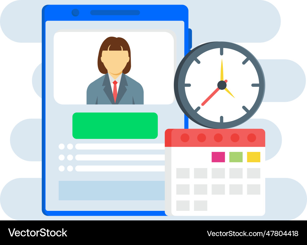 Girl is getting an online check up Royalty Free Vector Image
