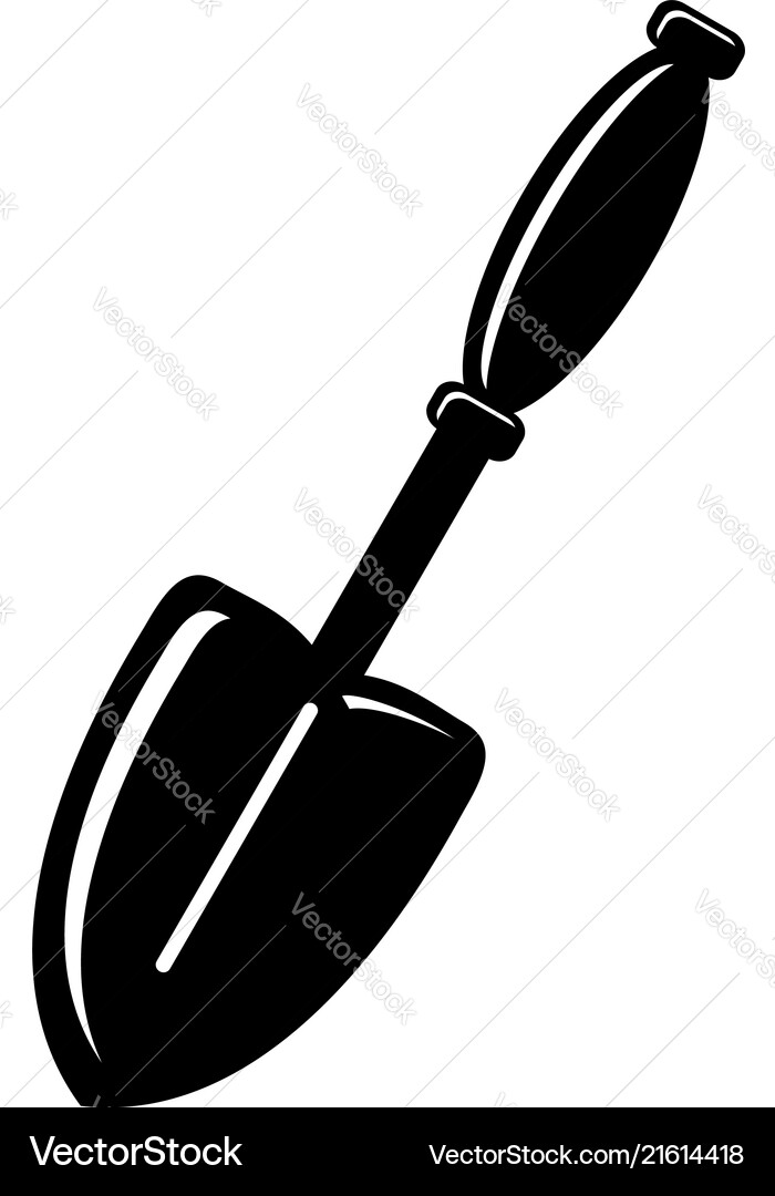 Hand garden spade icon simple style Royalty Free Vector