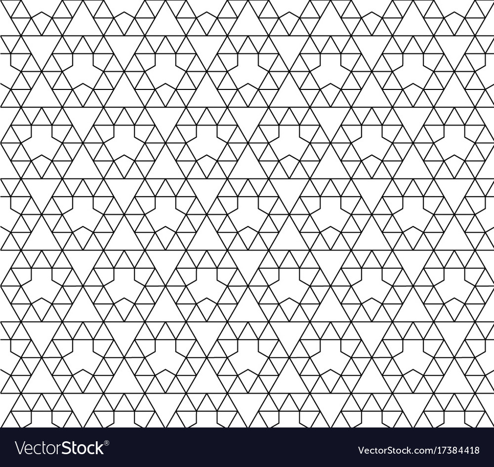 Seamless geometric pattern with editable Vector Image
