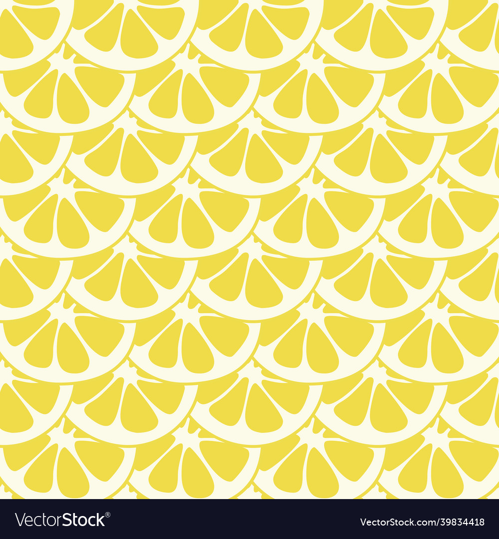 Seamless lemon slices pattern Royalty Free Vector Image
