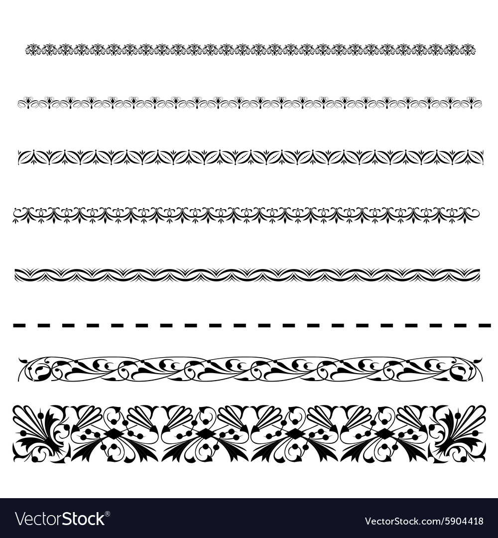 Set border element Royalty Free Vector Image - VectorStock