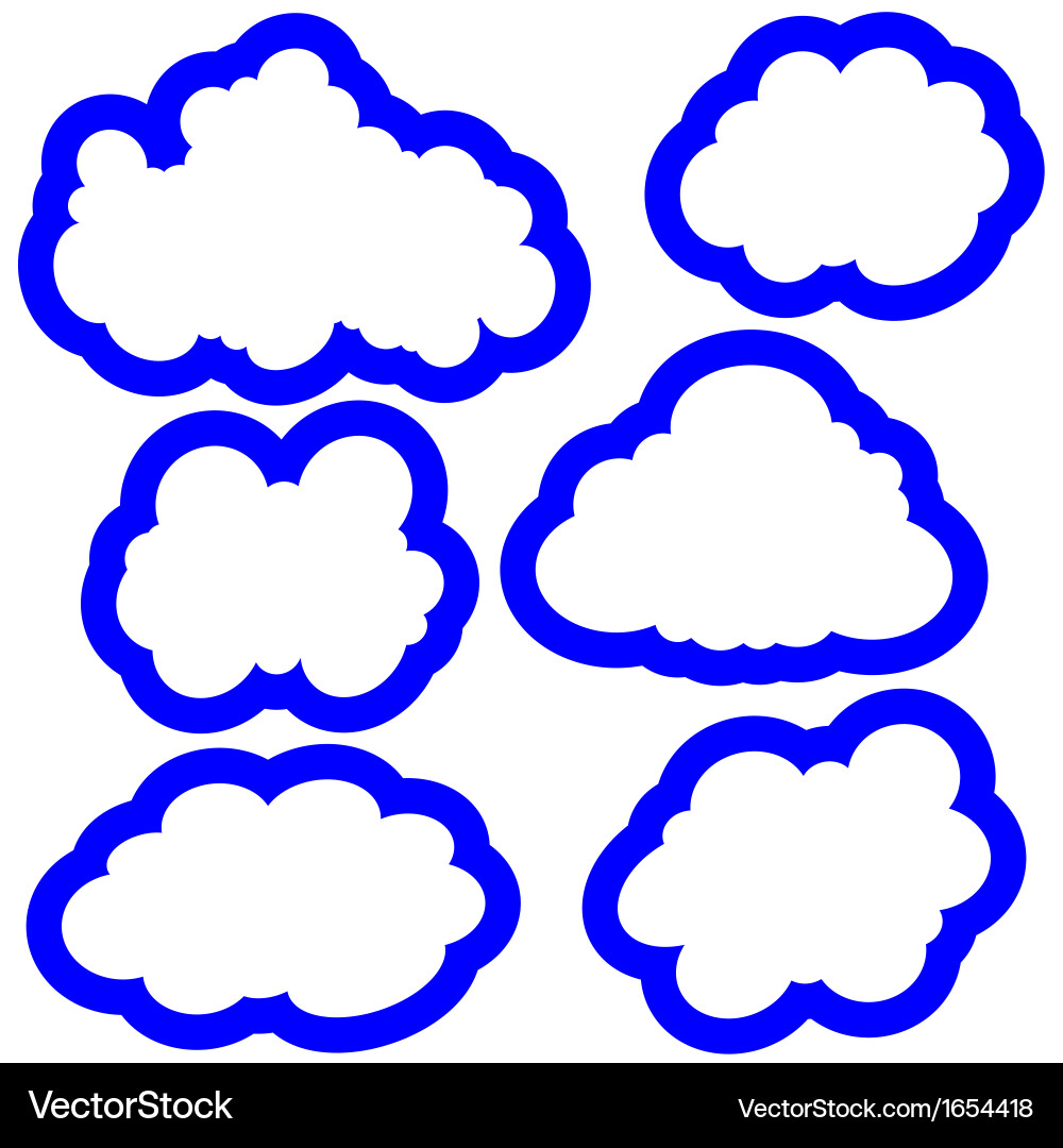Set of clouds in the sky Royalty Free Vector Image