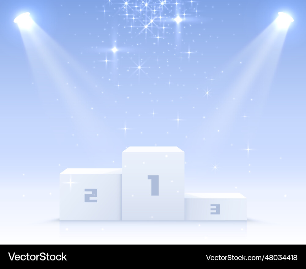 Stage podium scene with for award ceremony Vector Image