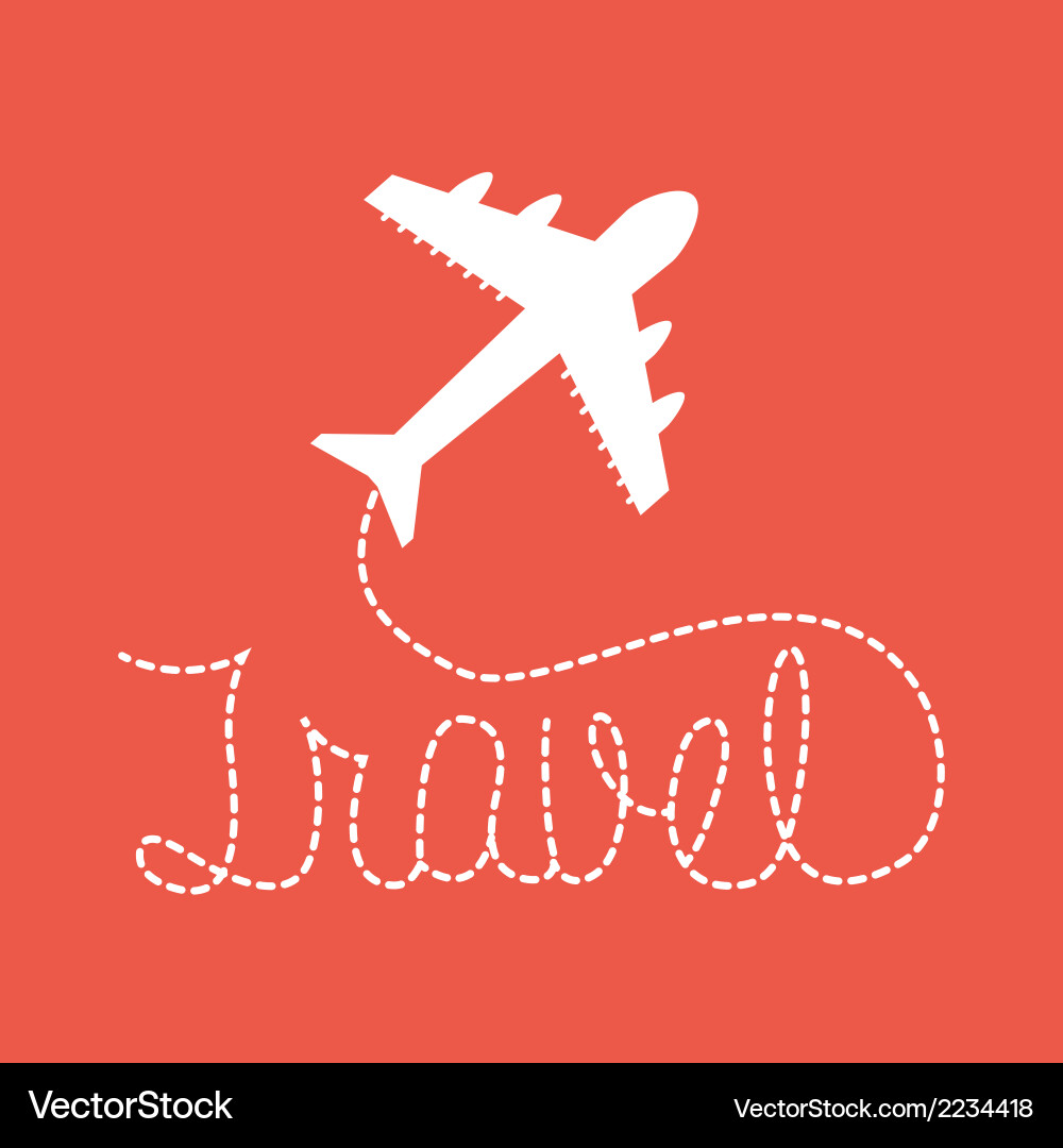 Travel design over pink background Royalty Free Vector Image