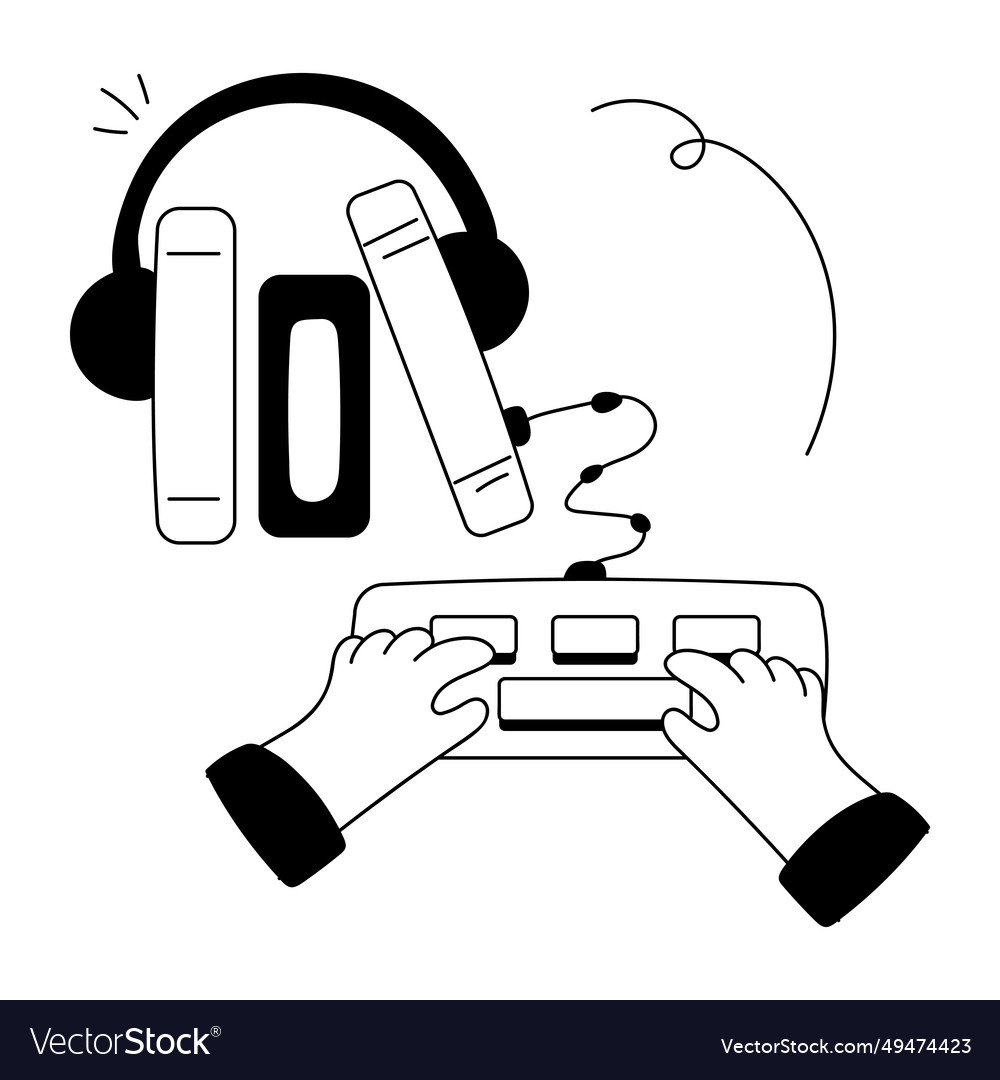Audio study Royalty Free Vector Image - VectorStock