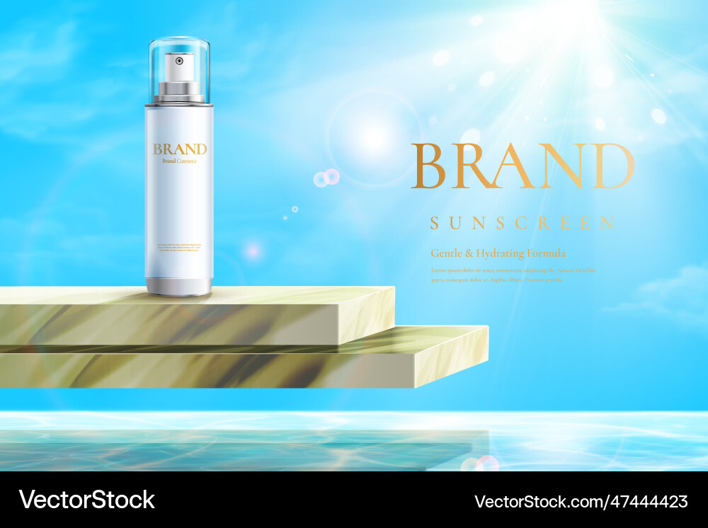 Beauty product ad template Royalty Free Vector Image