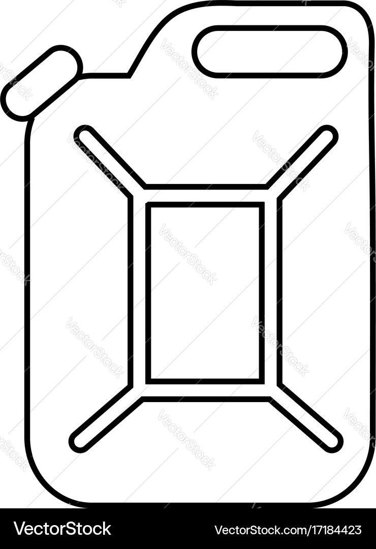 Canister icon outline style Royalty Free Vector Image