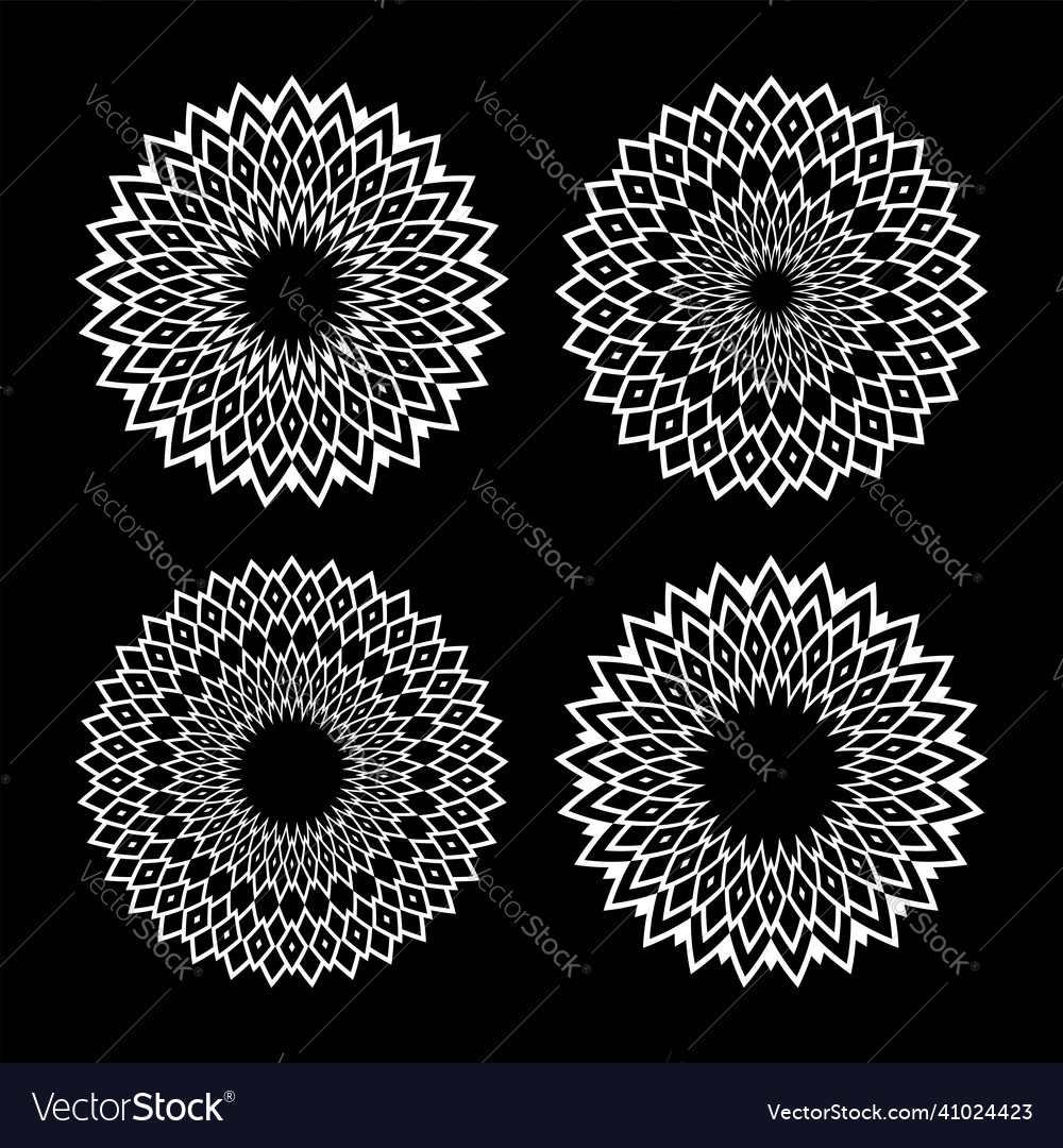 Decorative circle patterns Royalty Free Vector Image