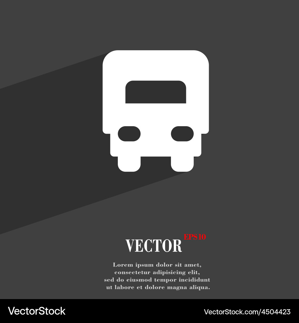 Delivery truck icon symbol flat modern web design Vector Image