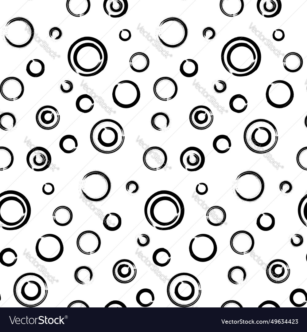 Grunge bubbles seamless pattern Royalty Free Vector Image