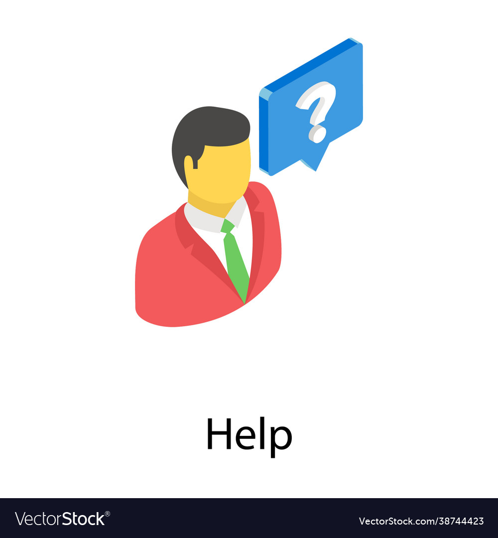Help Royalty Free Vector Image - VectorStock