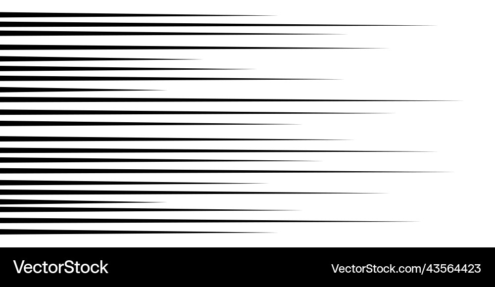 Horizontal speed lines for comic books manga Vector Image