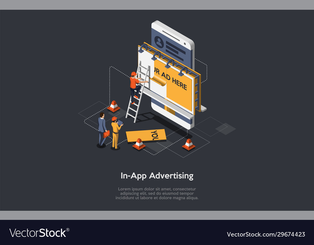 Internet advertising concept Royalty Free Vector Image