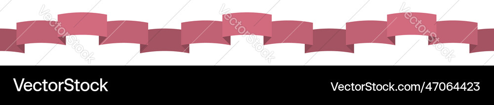 Seamless border garland with ribbon Royalty Free Vector