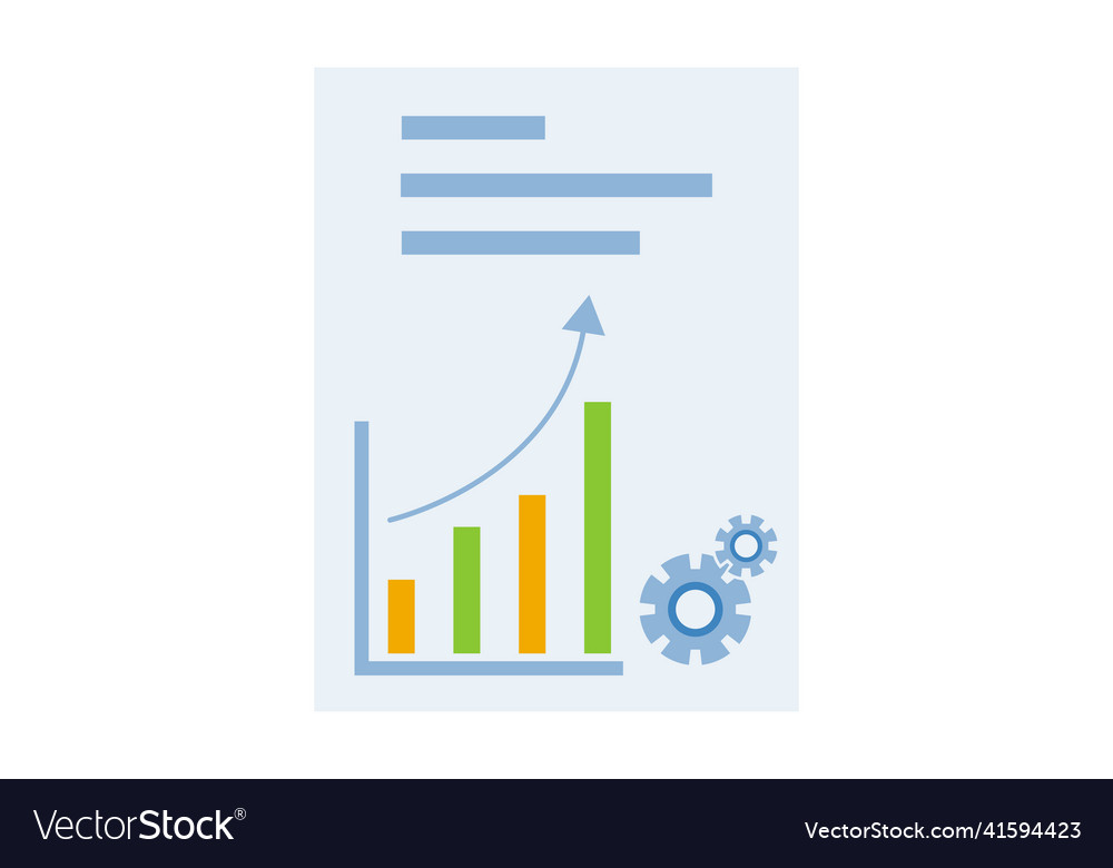 Statistic document data chart in document Vector Image