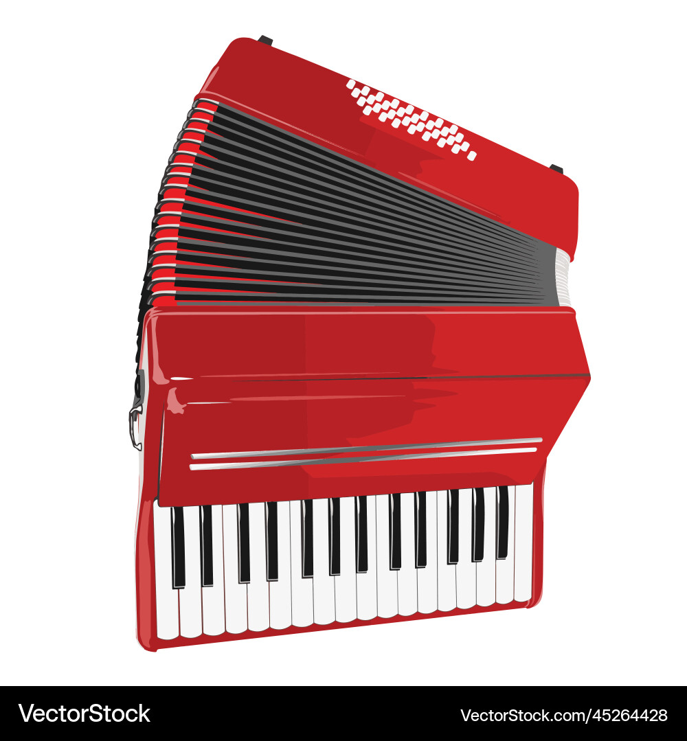 Accordion musical instrument d Royalty Free Vector Image