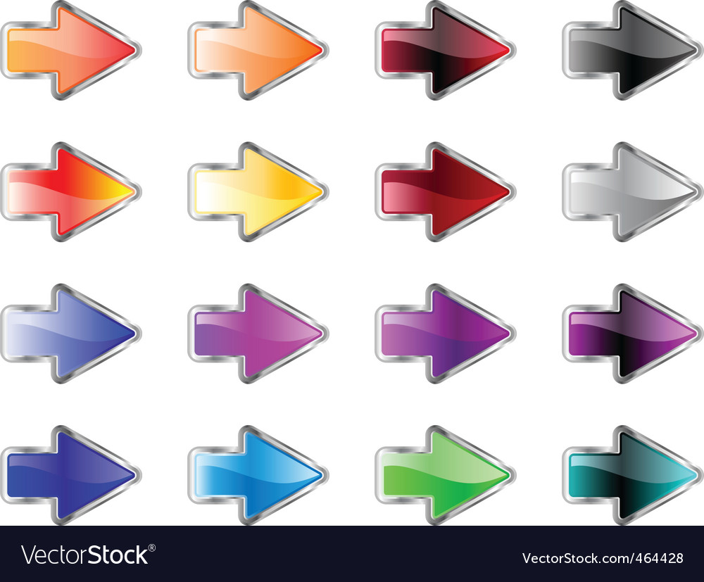 Arrow buttons Royalty Free Vector Image - VectorStock