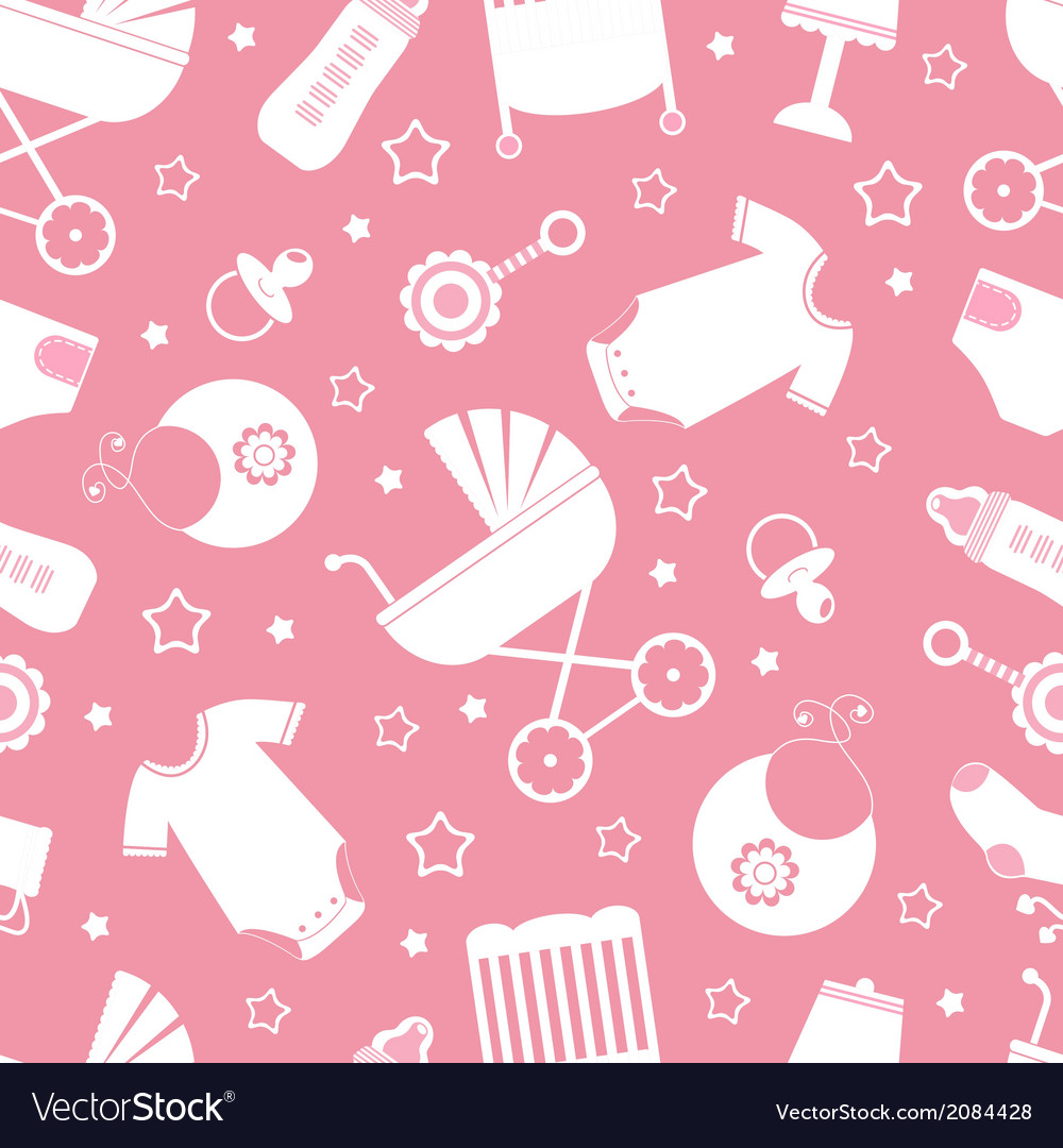 Baby Pink Pattern Royalty Free Vector Image - VectorStock