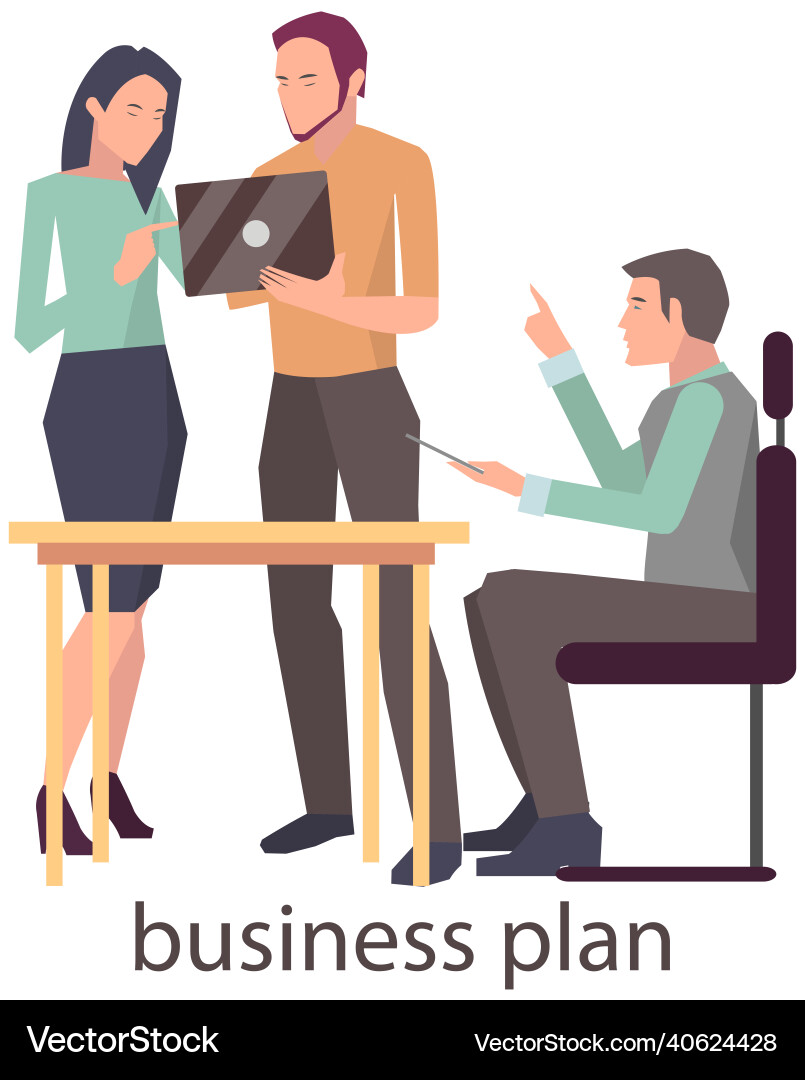 Businesspeople team project strategy planning Vector Image