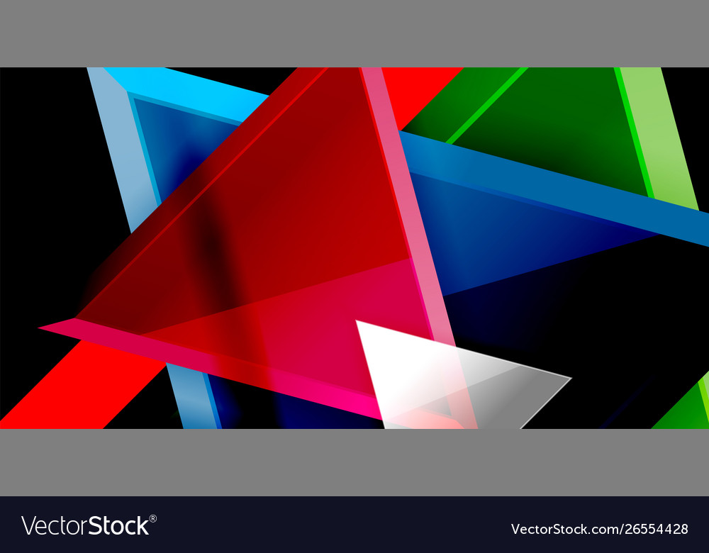 Dynamic triangle composition abstract background Vector Image