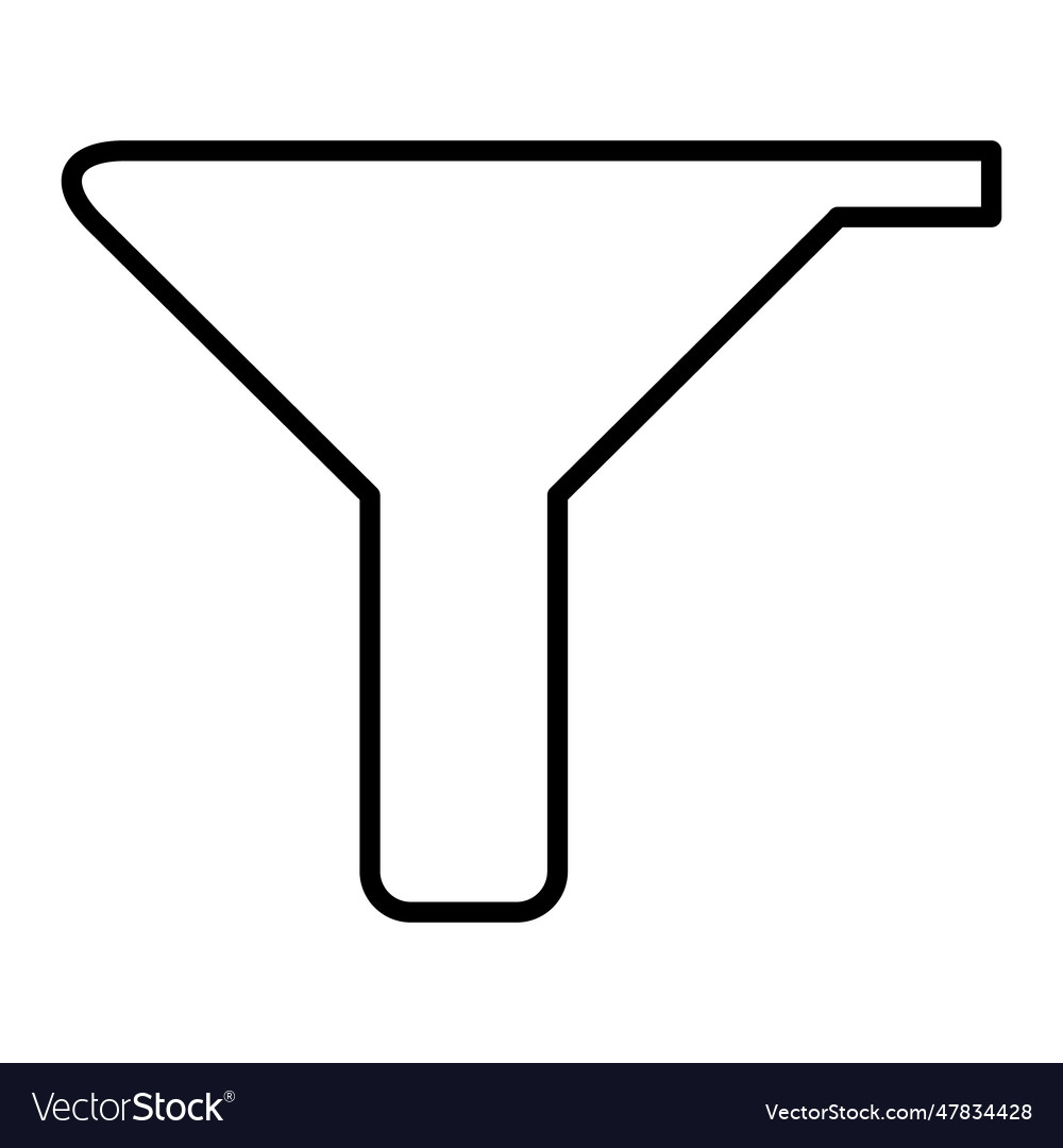 Filter button web shape icon flat filtering Vector Image